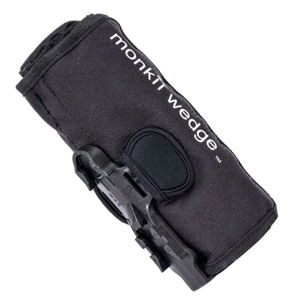 dom Monkii Wedge V - Water Repellent Bike Frame Tool Bag for Cycling, Black