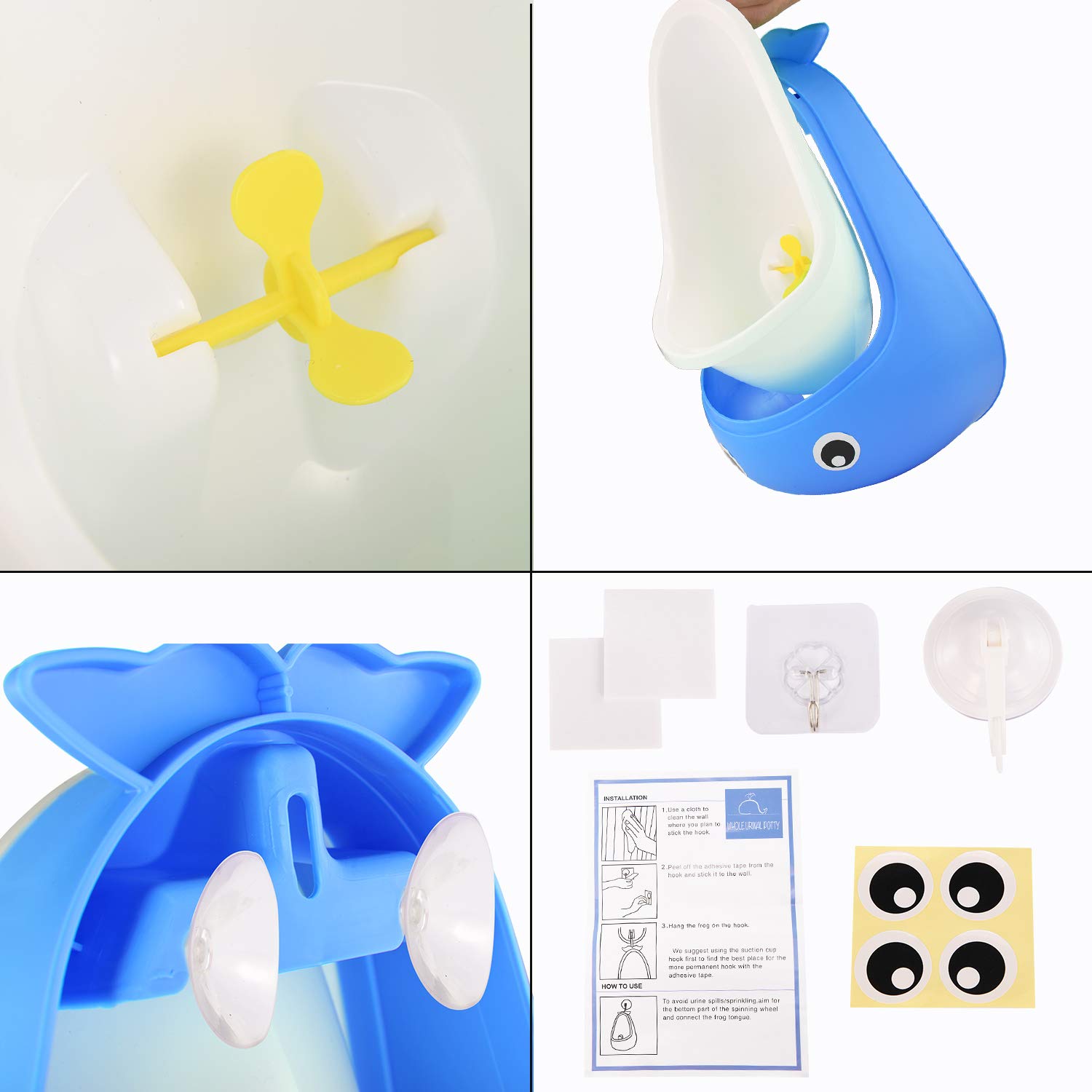 Cute Cow Urinal Potty Training for Boys with Funny Aiming Target/Portable Toilet Training, Potty Urinal Pee Trainer Urine (White)