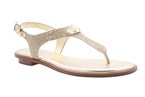 Michael Kors MK Plate Thong Pale Gold 6.5 M