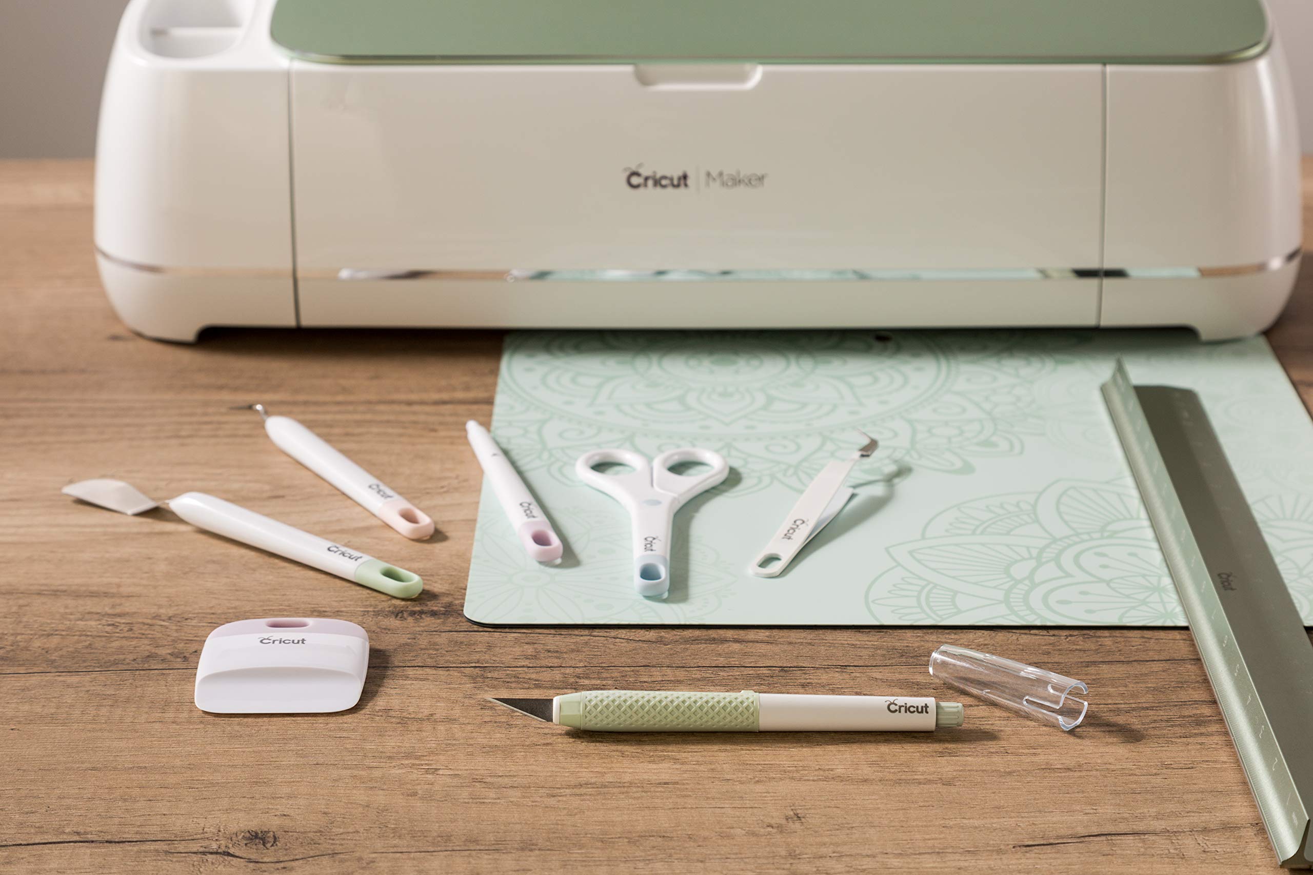 Cricut Self Healing Cutting Mat - Cricut Mat for use with Cricut TrueControl Knife, Rotary Cutter, Craft Knife, Xacto Knife - 12" x 12", Decorative, 2X Healing, Extra-Thick Cricut Cutting Mat, Mint