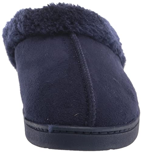 MUK LUKS Women's Polysuede Clog Slipper, Royal Blue, Large