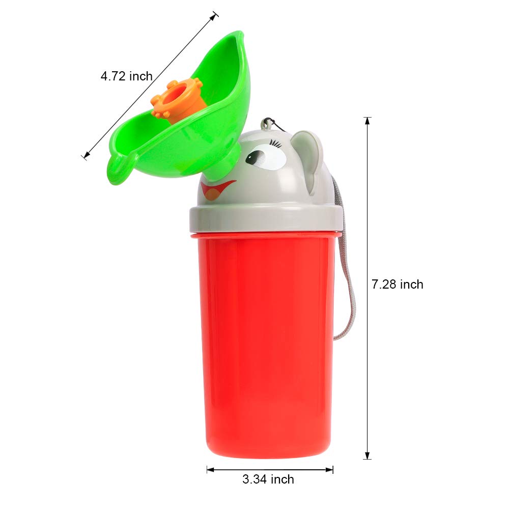 Emoly Portable Baby Child Potty Urinal Emergency Urinal Toilet for Camping Car Travel and Kid Potty Pee Training (Girls)
