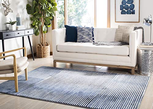 SAFAVIEH Galaxy Collection 8' x 10' Blue / Navy GAL115M Modern Non-Shedding Living Room Bedroom Dining Home Office Area Rug