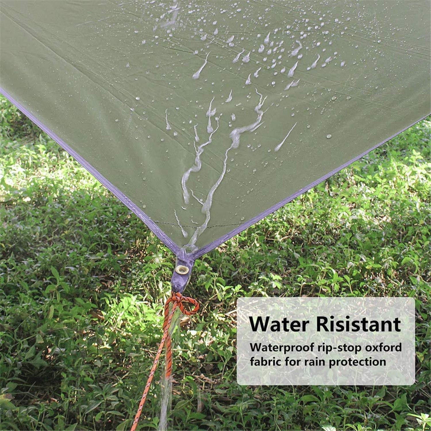 DOCYKE Waterproof Camping Tarp,Footprints 310cm 10.2ft 4 in1 Multifunctional Tent Footprint for Camping Hiking Survival Gear Lightweight and Compact(B)