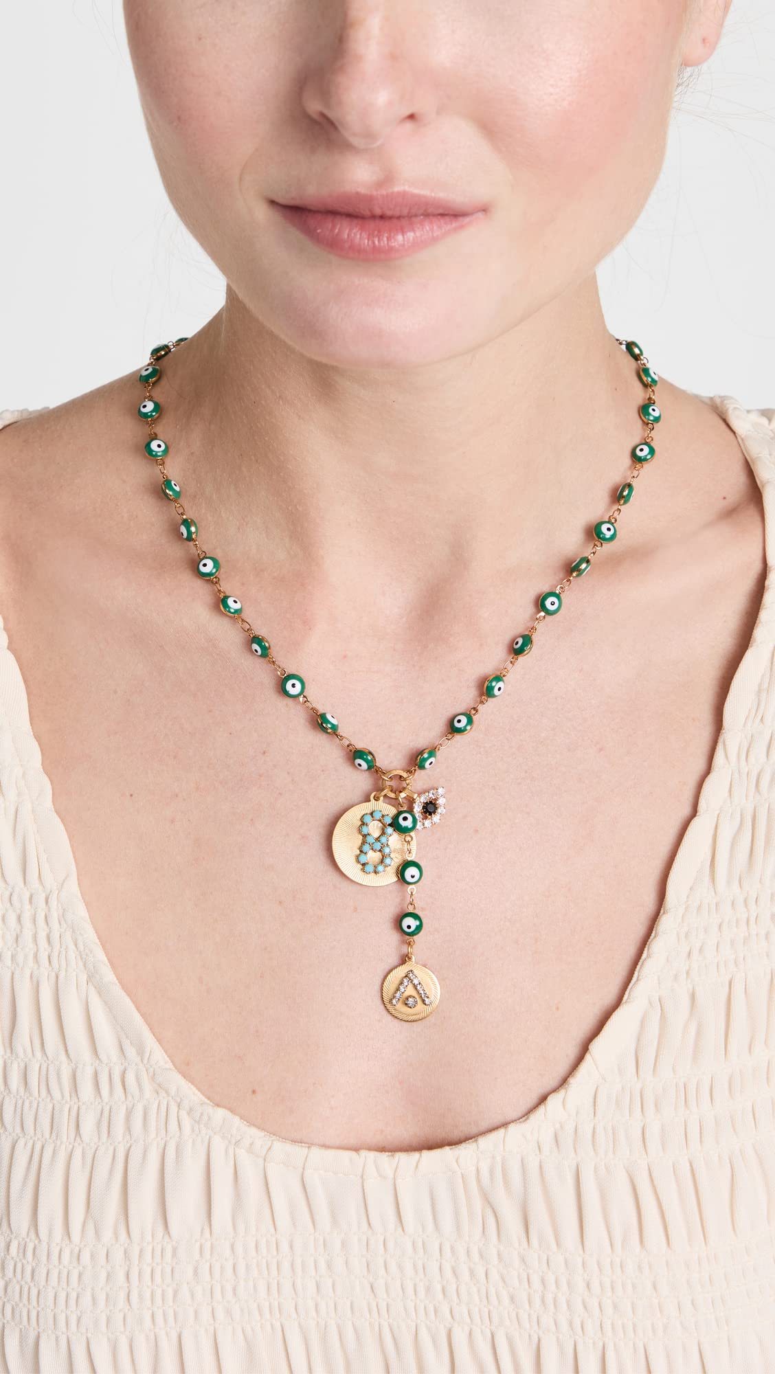 Elizabeth Cole Women's Galia Necklace, Green, One Size