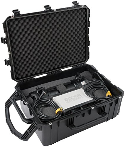 Displays2go Equipment Case with Foam Pads and Air Pressure Release Valve – Black (JFFS01BK)