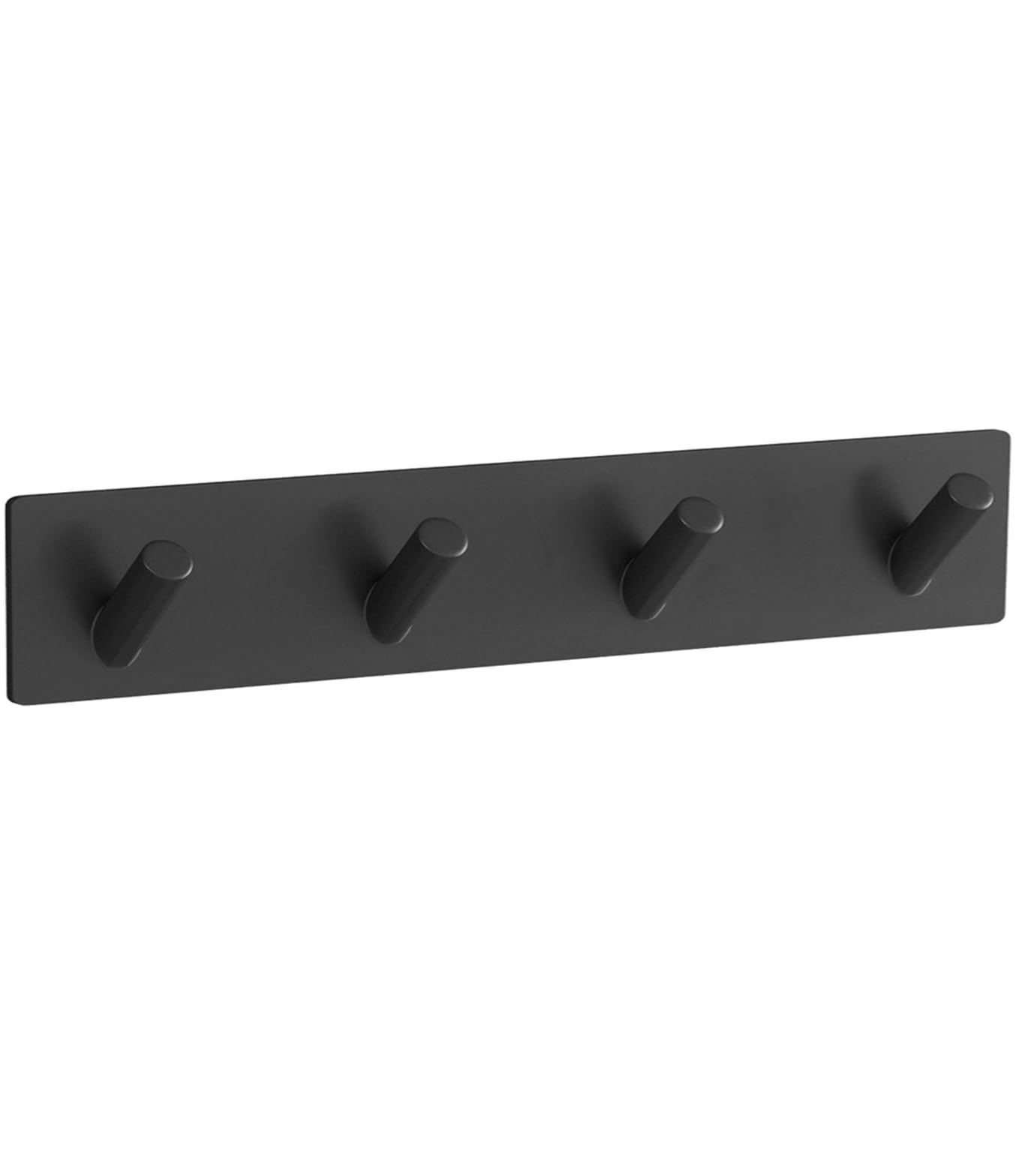 CURHOO Stainless Steel Towel Hooks - Heavy Duty Wall Mount Key Holder for Bathroom, Kitchen, Bedroom & Office, Self-Adhesive, 4 Hooks, 10 x 1.77 inches, YKH35