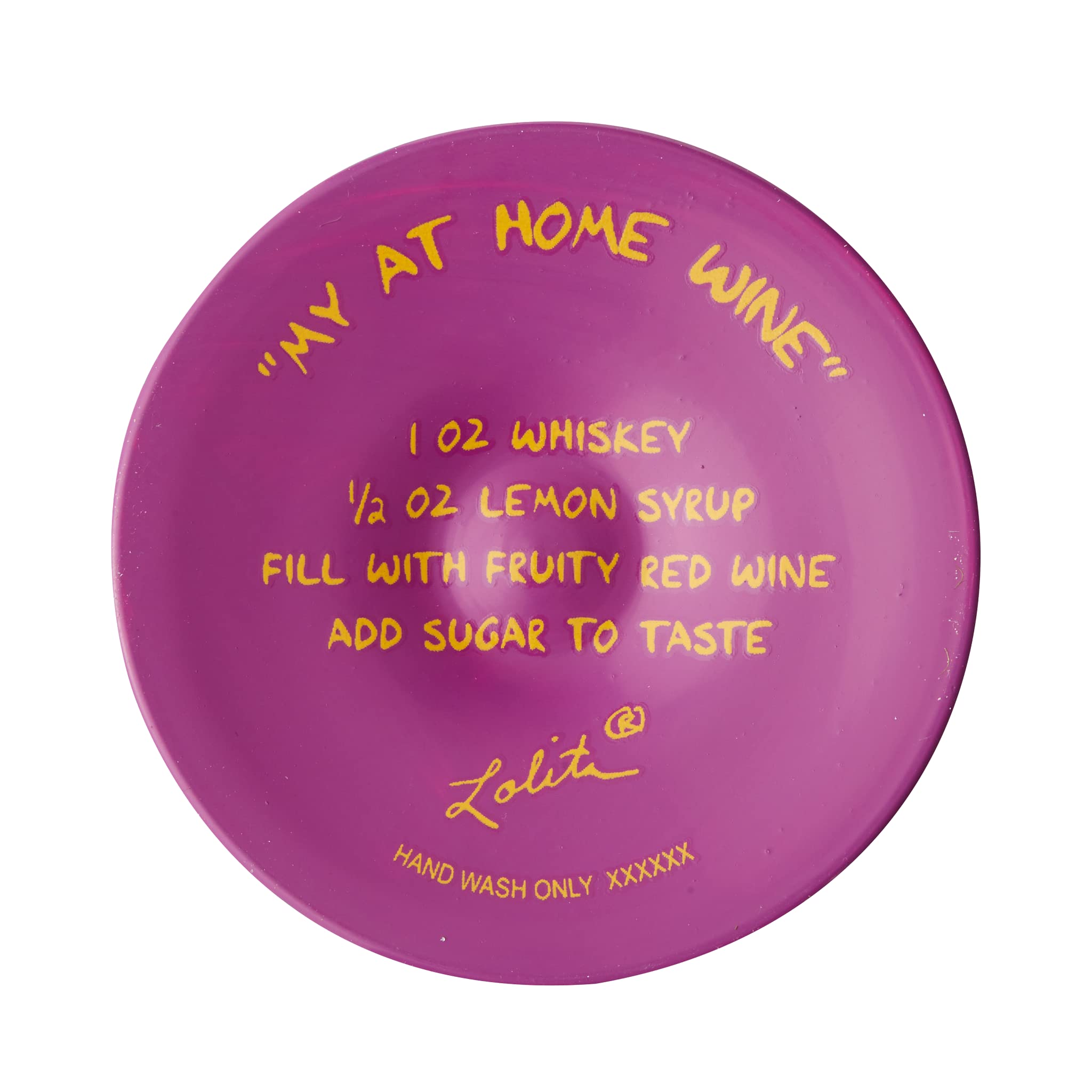 Enesco Designs by Lolita My at Home Hand-Painted Artisan Wine Glass, 15 Ounce, Multicolor