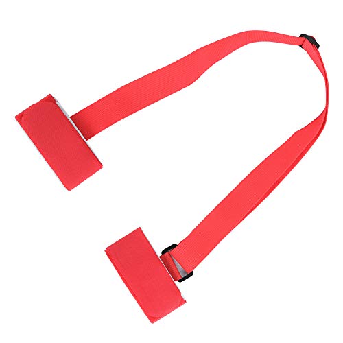 Dilwe Ski Strap, Adjustable Ski Pole Carrier Shoulder Sling with Cushioned for Snowboard Skateboard Yoga Mat Winter Outdoor Sports Accessory(Red)