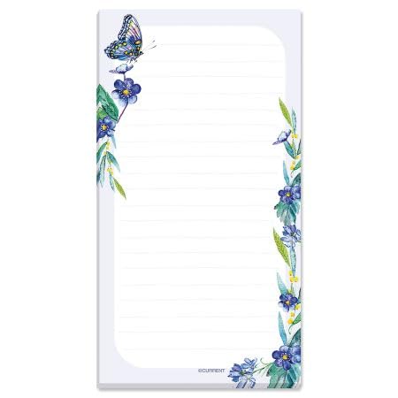 Current Blue Flowers Notepad Set – Set of 2 Memo Pads, 60-Sheet Pads, 3½ x 6½ Inches, Shopping List, To-Do Notes, Printed in The USA