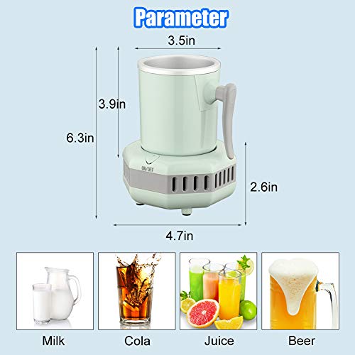 NORMIA RITA 36℉~60℉ Electric Beverage Cup Cooler for Home/Office, Desktop Mini Fridge Quick Cooling Cup Drink Chiller for Beer Juice Milk Coffee