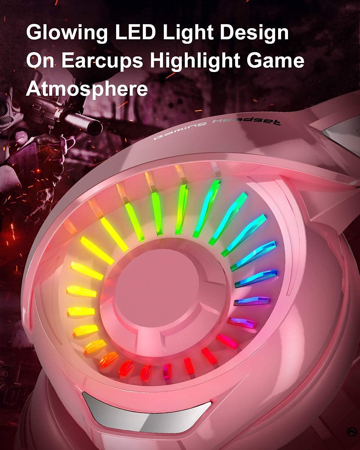 Eposy Pink Gaming Headset
