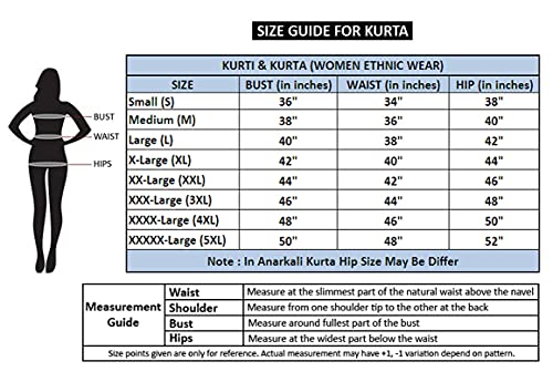 Yash Gallery Printed Yoke Design Cotton Anarkali Kurta for Women Indian Style Green