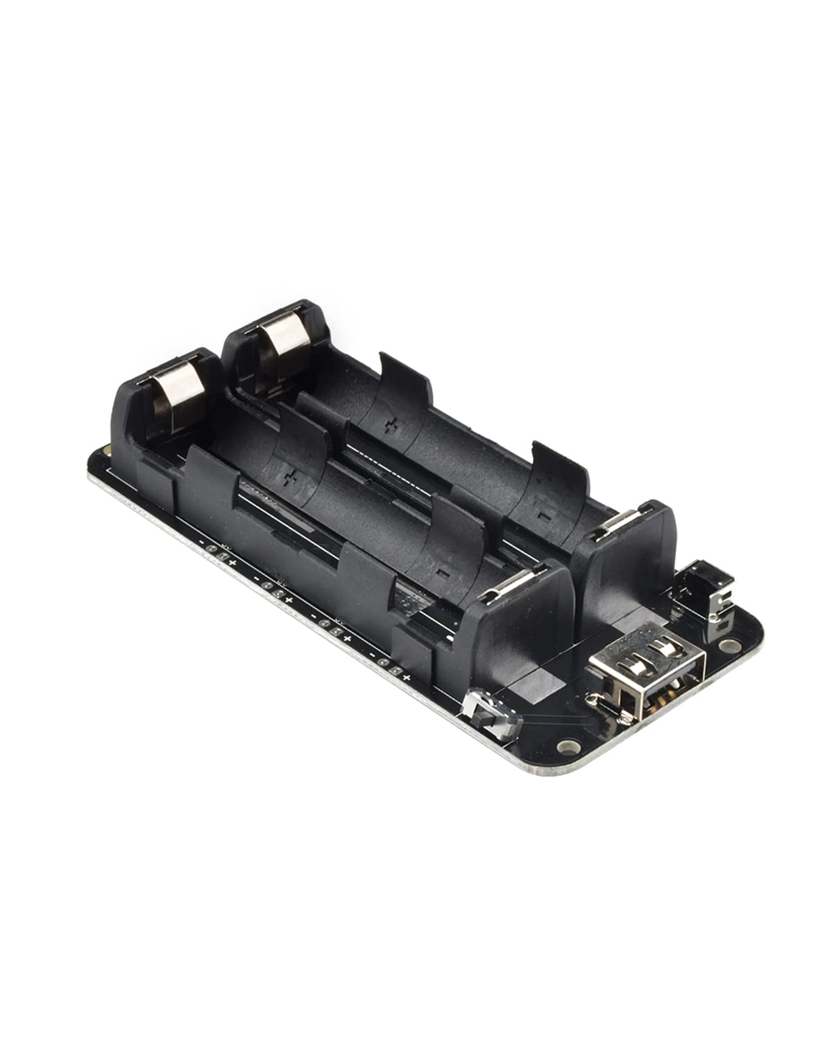 diymore 1865O Battery Holder Double Li-ion V8 Battery Shield Micro USB 5V/3A 3V/1A Power Bank Battery Charging Module for Raspberry Pi and Arduino ESP32 (2 Holders)