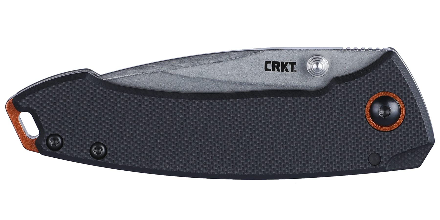 CRKT Tuna Compact EDC Pocket Knife: Everyday Carry Plain Edge Folder, IKBS Ball Bearings, Thumb Stud Open, Frame Lock with G10 Handle 2522,Gray/Black