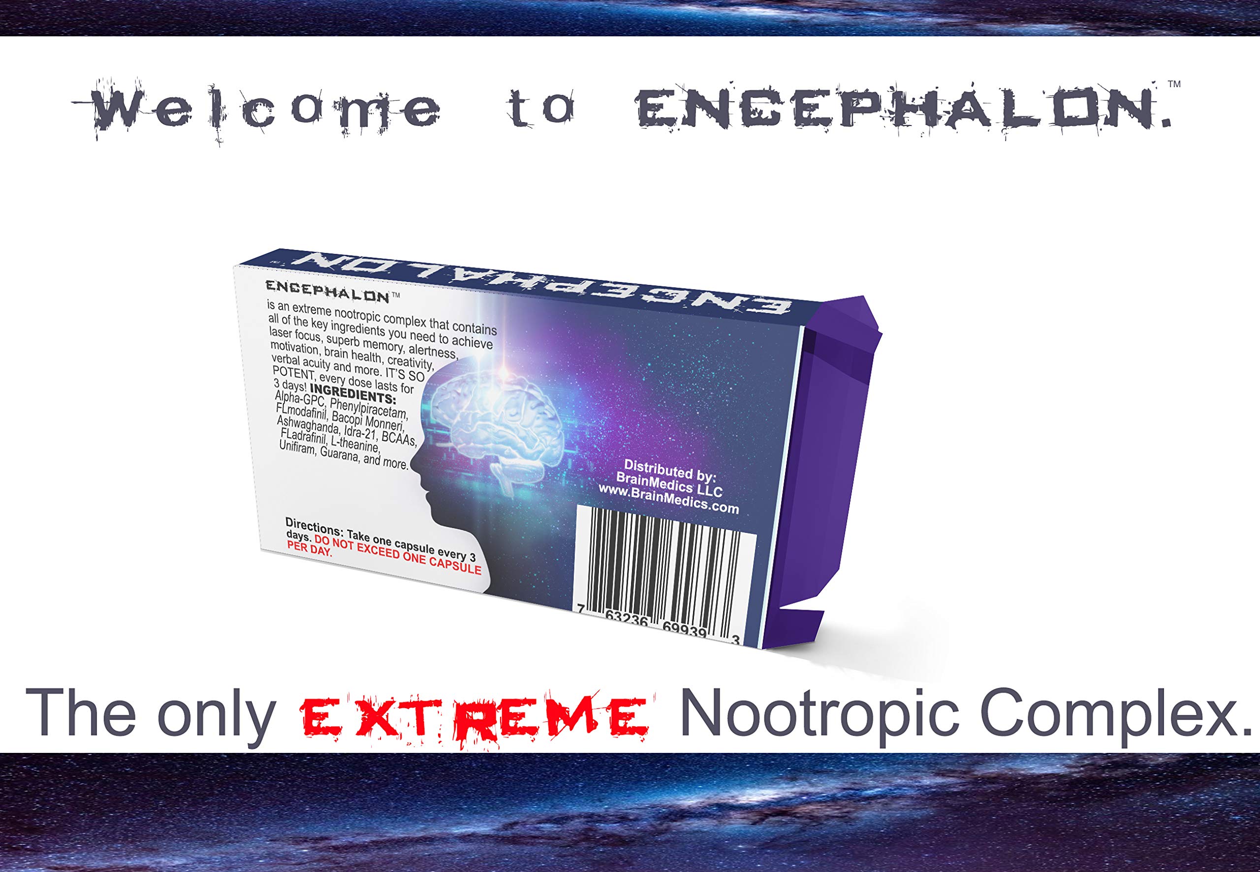 Encephalon - Extreme Nootropic Complex - One Capsule Lasts 3 Days!