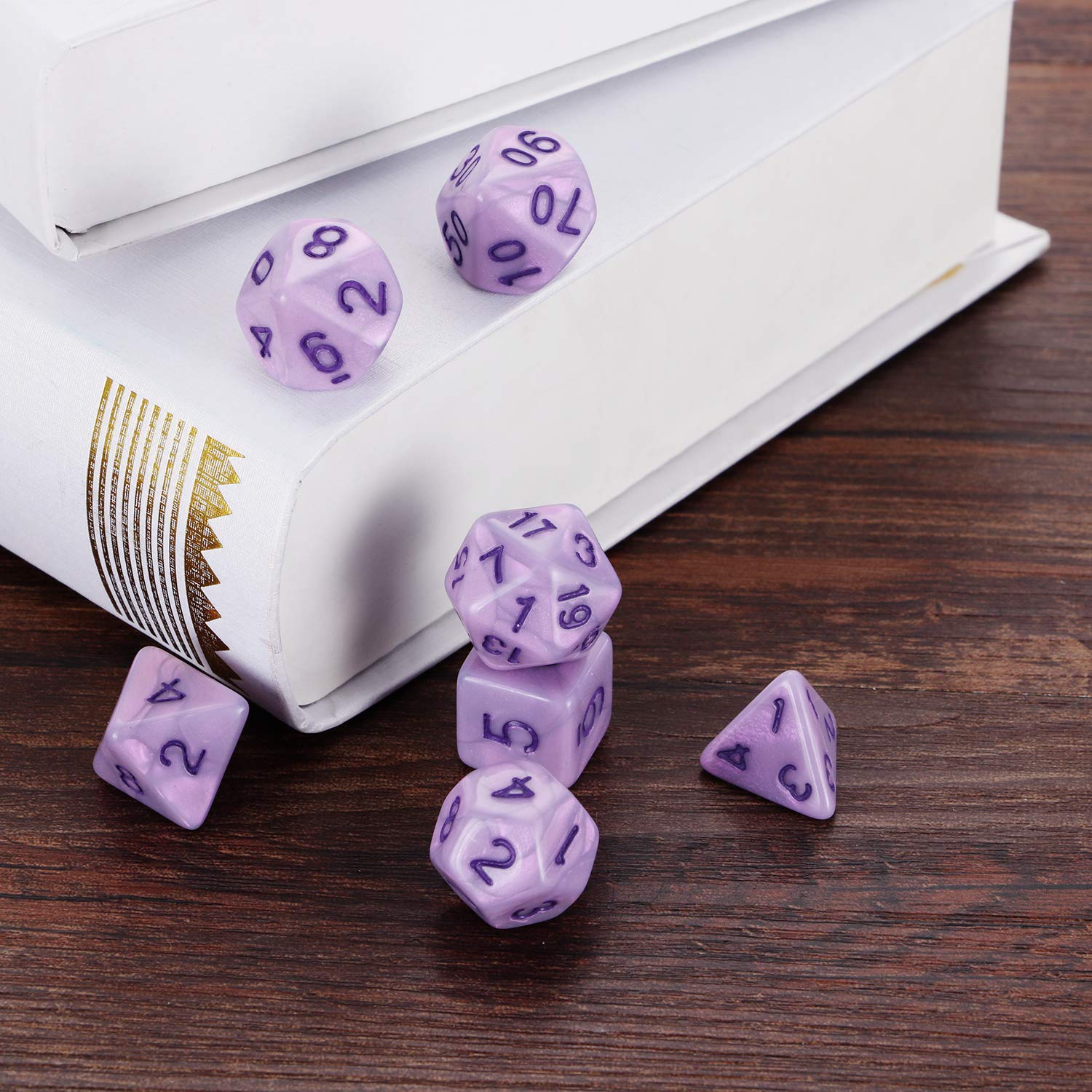 DND Dice, 5 x 7 Sets (35 Pieces) Polyhedron Dice for Dungeons & Dragons RPG MTG DND Tabletop Game with 1 Free Pouch D4 D8 D10 D12 D20