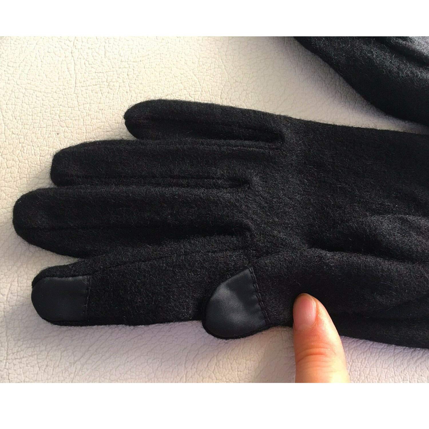 DooWay 20-inch Cashmere Wool Black Gloves Women Opera Evening Gold Whether Long Arm Warmers Sleeves