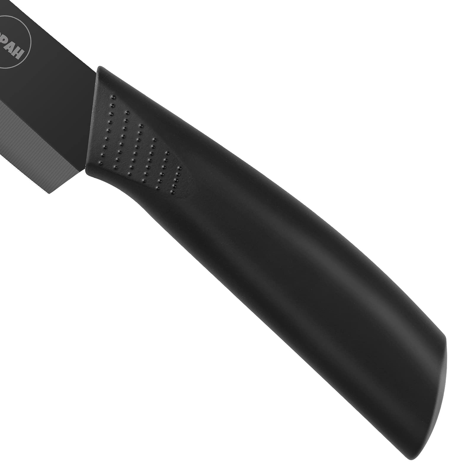 IKYPPAH Ceramic Knife Set 3-Piece,Chef's Knife, Utility Knife,Paring Knife,Includes 6-5-3in(Black)