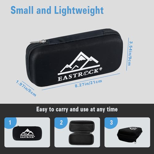 EASTROCK Saxophone Cleaning Kit with EVA Case for Alto Tenor Sax Clarinet Flute and other Wind & Woodwind Struments,Including Sax Cleaning Swab(4pcs),Mouthpiece Brush