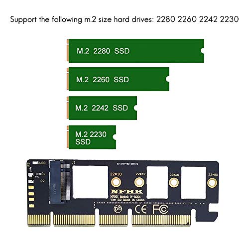 KALEN Expansion Card M.2 NVME SSD to PCIE 3.0 X16/X8/X4 Desktop SSD Adapter Card Support 2230 2242 2260 2280 Size SSD