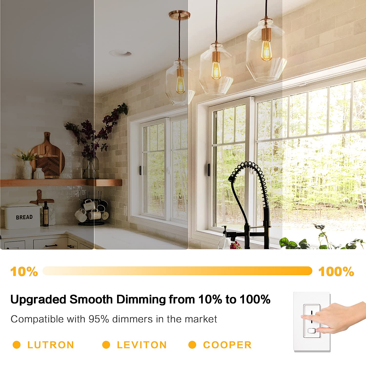 Dimmable 8W ST64 Vintage LED Edison Bulbs 100W Equivalent 3000K Soft Warm White 1200Lumens High Brightness, Antique LED Filament Light Bulbs CRI90+ with E26 Base Clear Glass for Home Bedroom 4 Packs