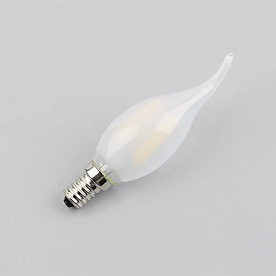 Dimmable Candelabra LED Bulb,40W Equivalent E12 Base LED Candle Bulbs, C35 Flame Shape Bent Tip,E12 LED Light Bulb,4 Watt LED Light Bulb,B11 LED Chandelier Bulbs,2700K, Forsted Glass Cover,10 Pack