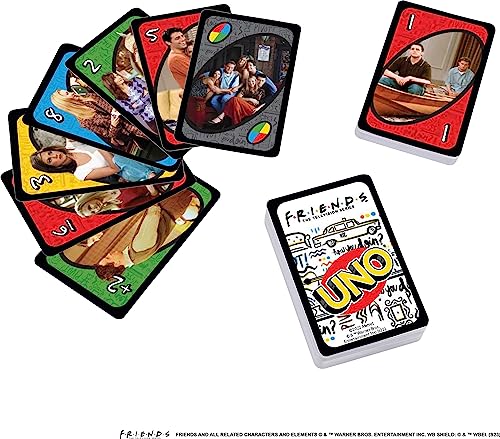 Mattel Games UNO Friends Card Game for Family Night Featuring Tv Show Themed Graphics and a Special Rule for 2-10 Players (Amazon Exclusive)