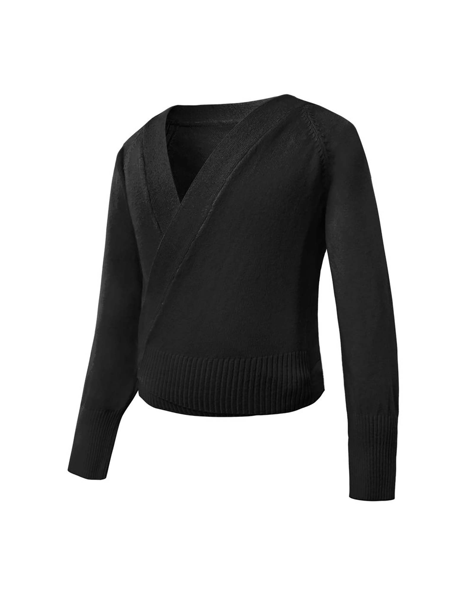 Daydance Black Women Ballet Sweater Wrap Soft Dance Warm Up Clothes for Leotards