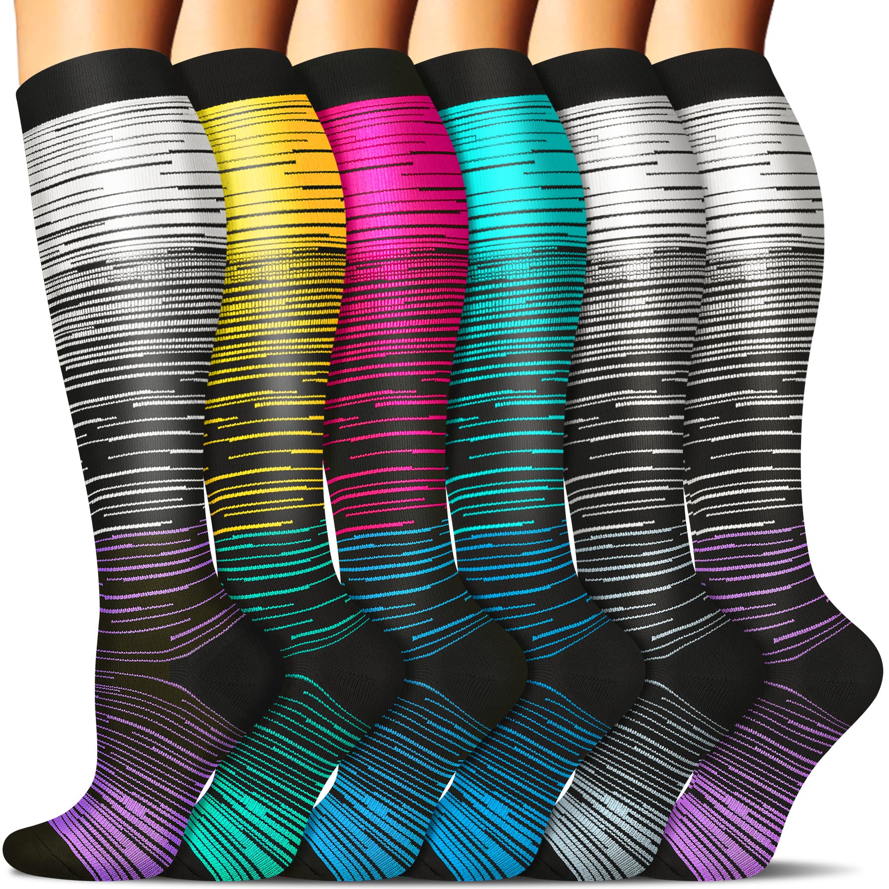 Diu Life Graduated Copper Compression Socks for Women Men Circulation-Best Support for Running,Nursing,Hiking