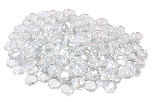 KIBOW 10-Pound Pack Fire Glass Beads for Gas Fire Pit, 3/4 Inch-Clear Color