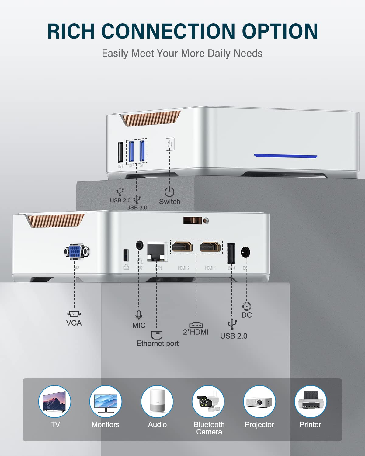 KAMRUI GK3 Plus Mini PC,12th Alder Lake- N95 (up to 3.4GHz) 16GB RAM 512GB M.2 SSD Mini PC Windows 11 Pro, Gigabit Ethernet, 4K UHD, Dual Wi-Fi, BT 4.2 Home/Business Mini Desktop Computer