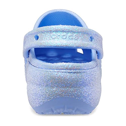 Crocs Women's Classic Platform Glitter Clog, Moon Jelly, 8