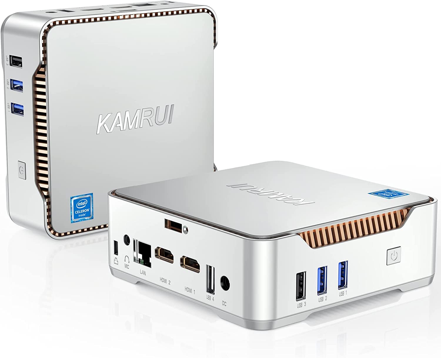 KAMRUI Mini PC,12GB RAM+256GB M.2 SSD Mini Computer,Intel Celeron N5105 Mini Desktop PC Windows 11 Pro up to 2.9GHz,2.5" SATA SSD,WiFi 2.4G/5G,Bluetooth4.2,Support 4K Triple Display