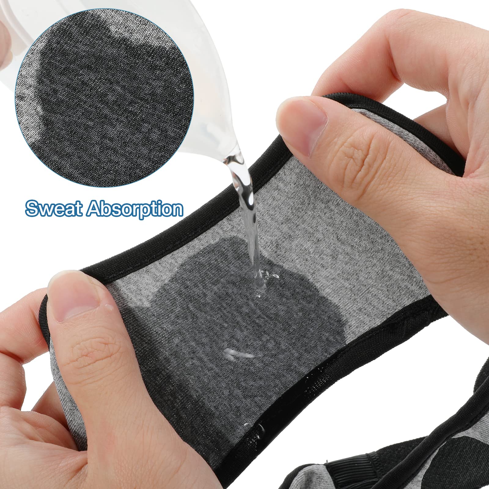 Ergonomic VR Masks Sweat Guard for Oculus Quest2 /PSVR/ HTC Vive/Index Sweat Absorber, Adjustable Washable Breathable for Supernatural Replace Silicone Face Cover Pad (3pcs) (Multi-Color)
