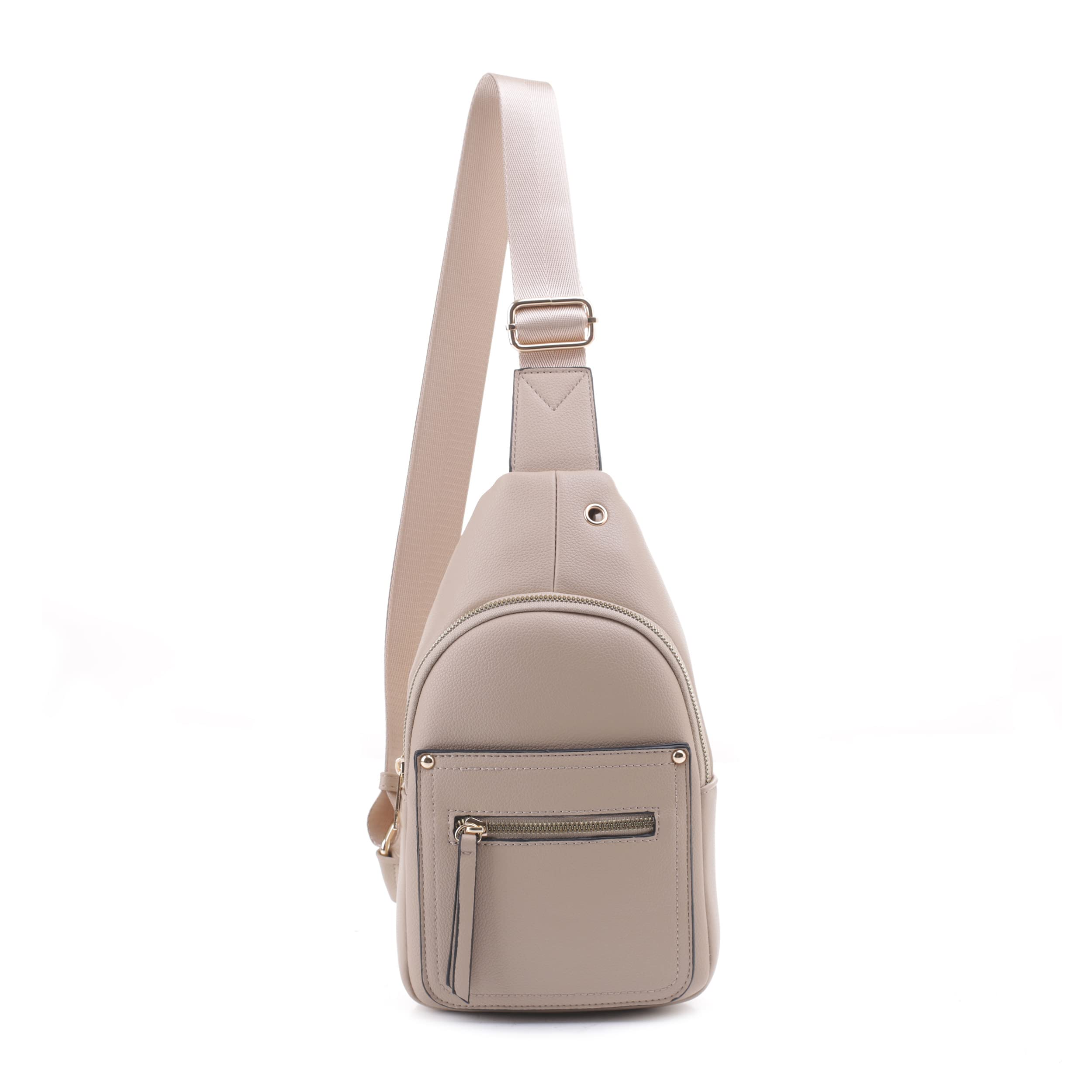 EVVE Crossbody Sling Bag for Women Small Sling Backpack Purse |Sand