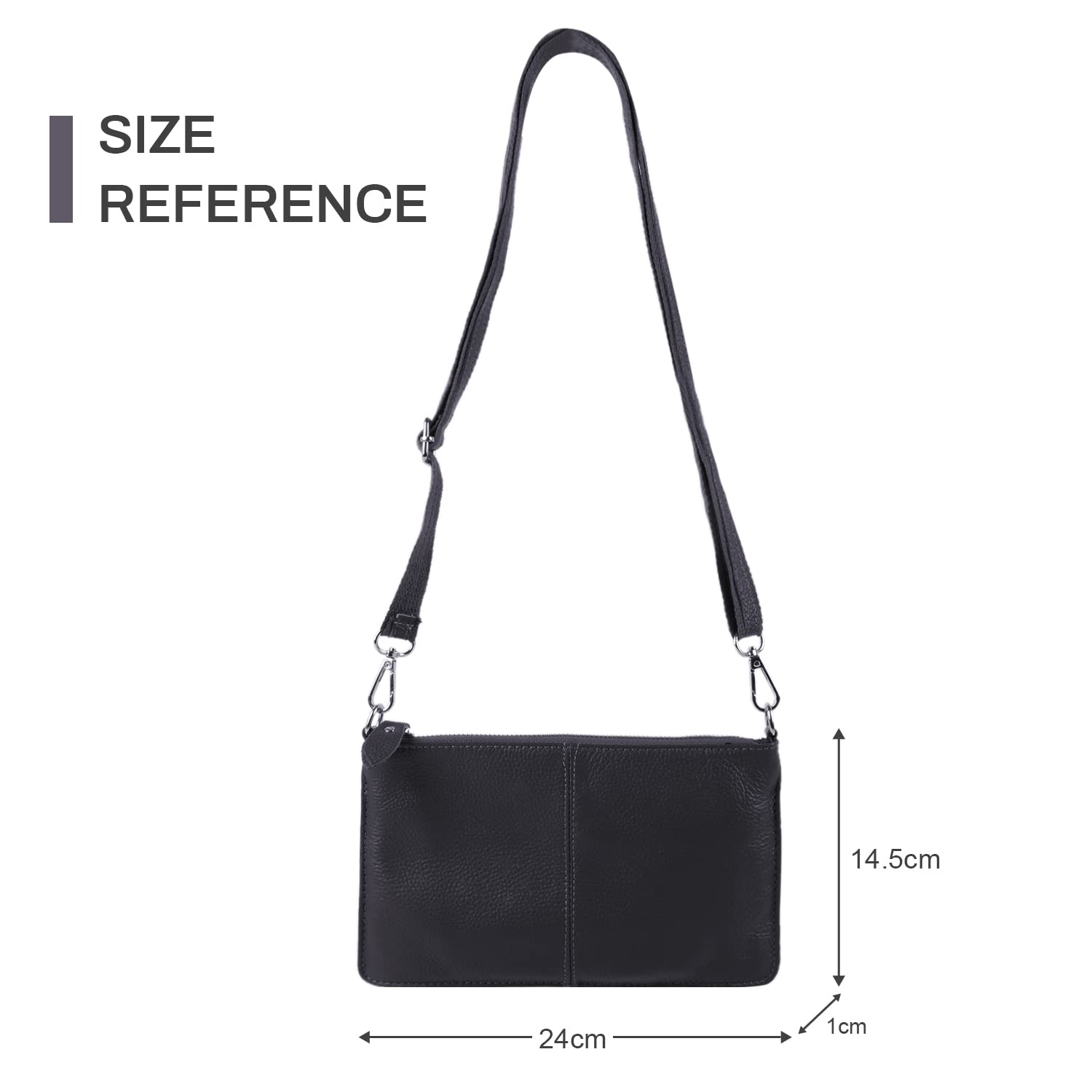 FUKZTE Crossbody Bags for Women Clutch Wallet Purses Small Envelope Crossbody Bags,black