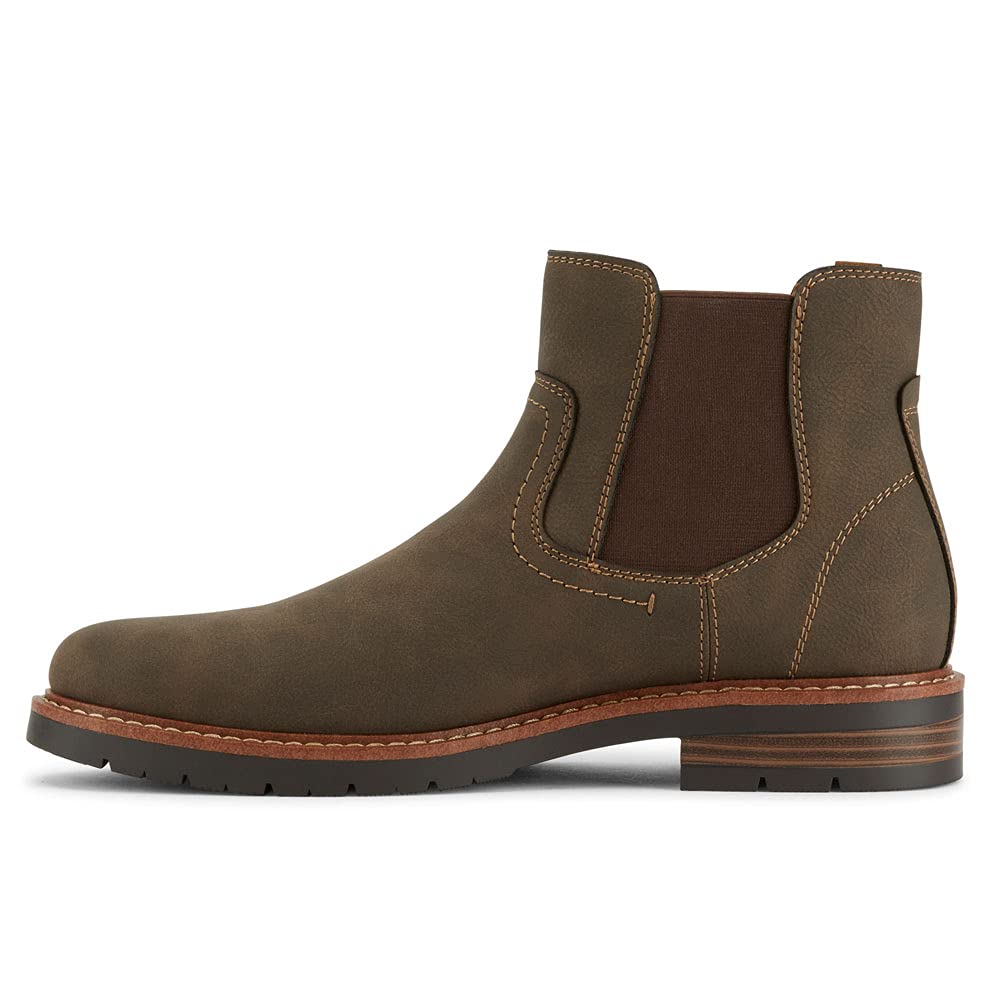 Dockers Footwear Men's Ransome Chelsea Boot, Dark Brown, 9