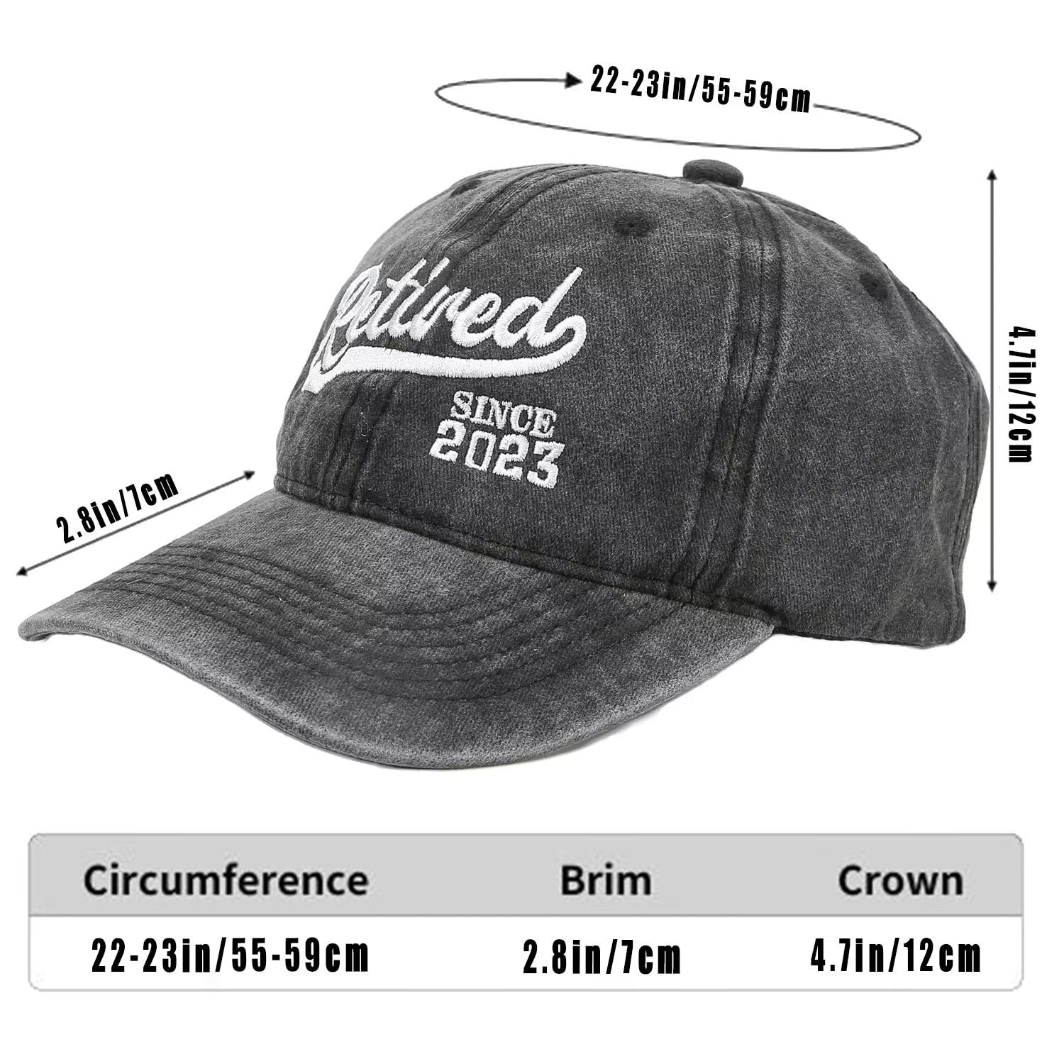 Embroidered Retired 2023 Hat Cool Retirement Gift for Women Men Grandpa Funny This Legend Has Retired Baseball Cap Bl Black