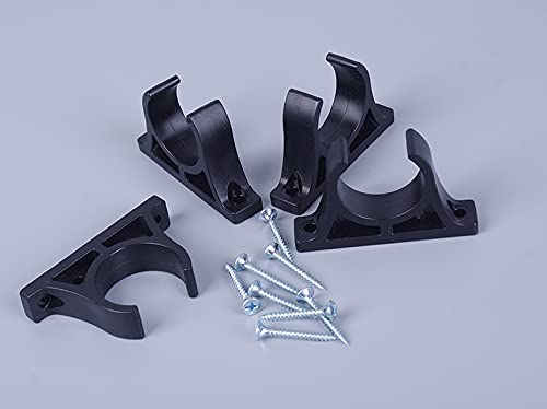 Dong Huang 4pcs Durable Kayak Paddle Holder Clip Accessories, Plastic Oar Holder Clip, Paddle Boat Holder Oar Keeper for Kayaks Canoes Rowing Boats Inflatable Boat,with Screws(2 Pairs)