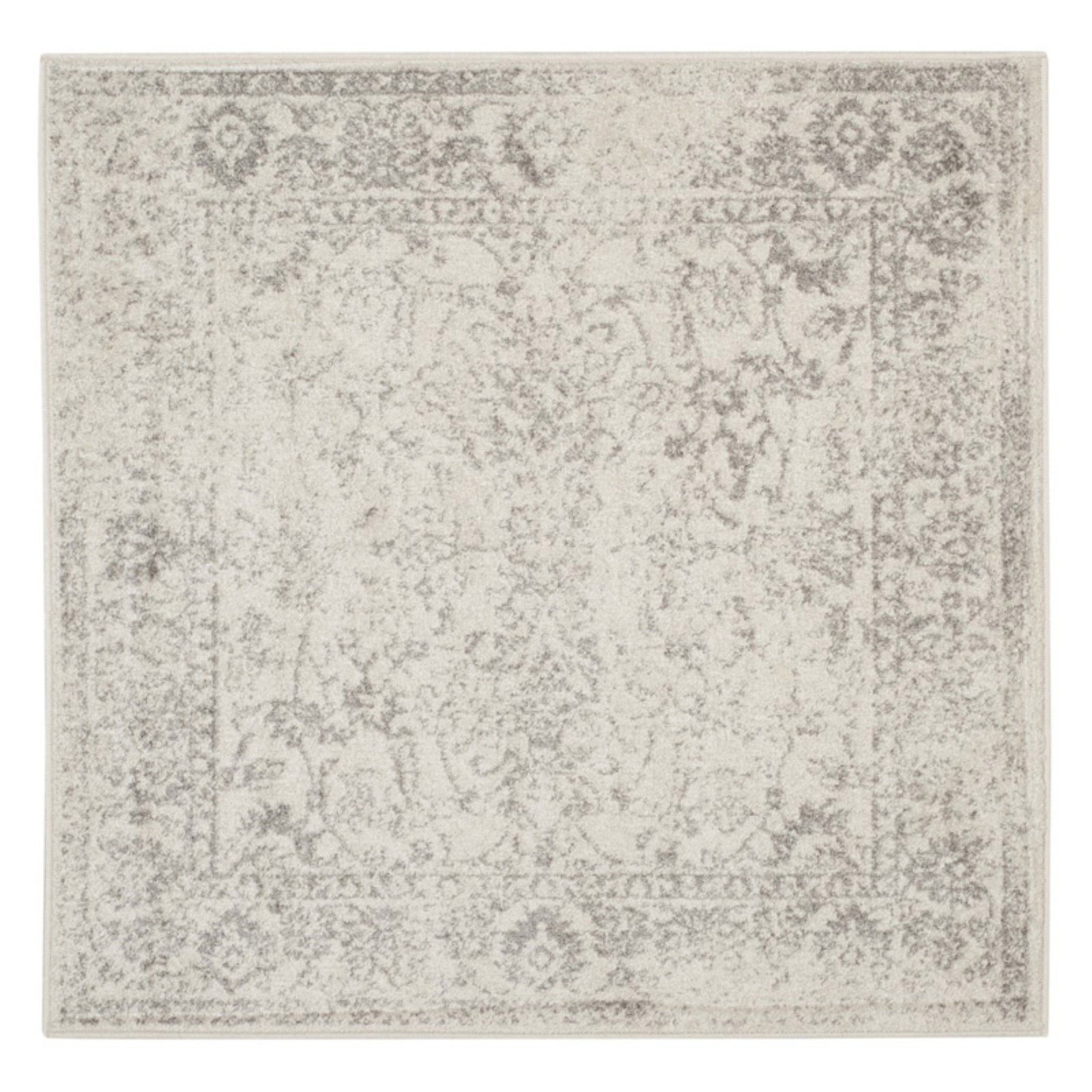 SAFAVIEH Adirondack Collection 6' Square Ivory / Sage ADR109V Oriental Distressed Non-Shedding Living Room Bedroom Dining Home Office Area Rug