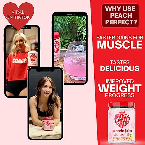 Peach Perfect Protein Juice | 30 Servings | Protein Powder for Women, Muscle Builder & Weight Management, Pineapple Mango, Meal Replacement Shake, Protein Water, Clear Whey, Booty Building Protein