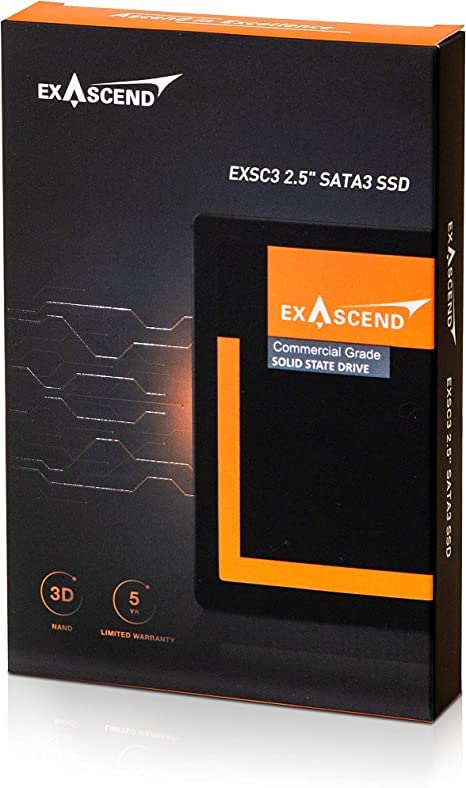 Exascend EXSC3 512GB 2.5 Inch SATA III 6Gb/s 3D NAND High Performance Internal SSD