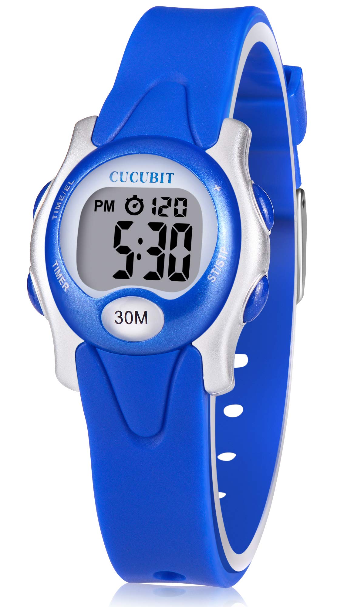 CUCUBIT Music Potty Training Watch Reminder Water Resistant Toddler Toilet Training Aid Potty Timer (Blue)