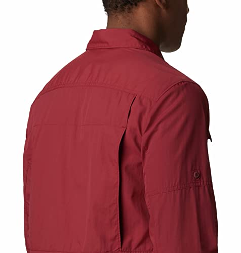 Columbia Men's Standard Silver Ridge 2.0 Long Sleeve Shirt, Red Jasper, Medium