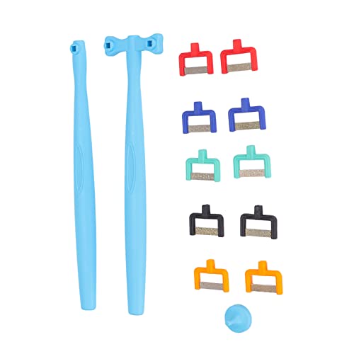Interproximal Enamel Reduction Kit, Ergonomic Enamel Reduction Strip Professional Handle for Dental Hospital