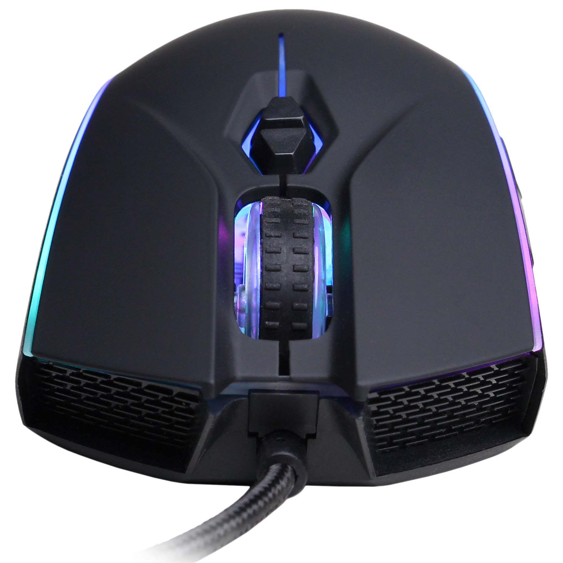 CyberpowerPC Syber SM202 RGB Optical Gaming Mouse (Up to 12, 400 DPI Optical Sensor, 5 Programmable Unique user Settings, Macro Support and Adjustable RGB Lighting Modes) Black