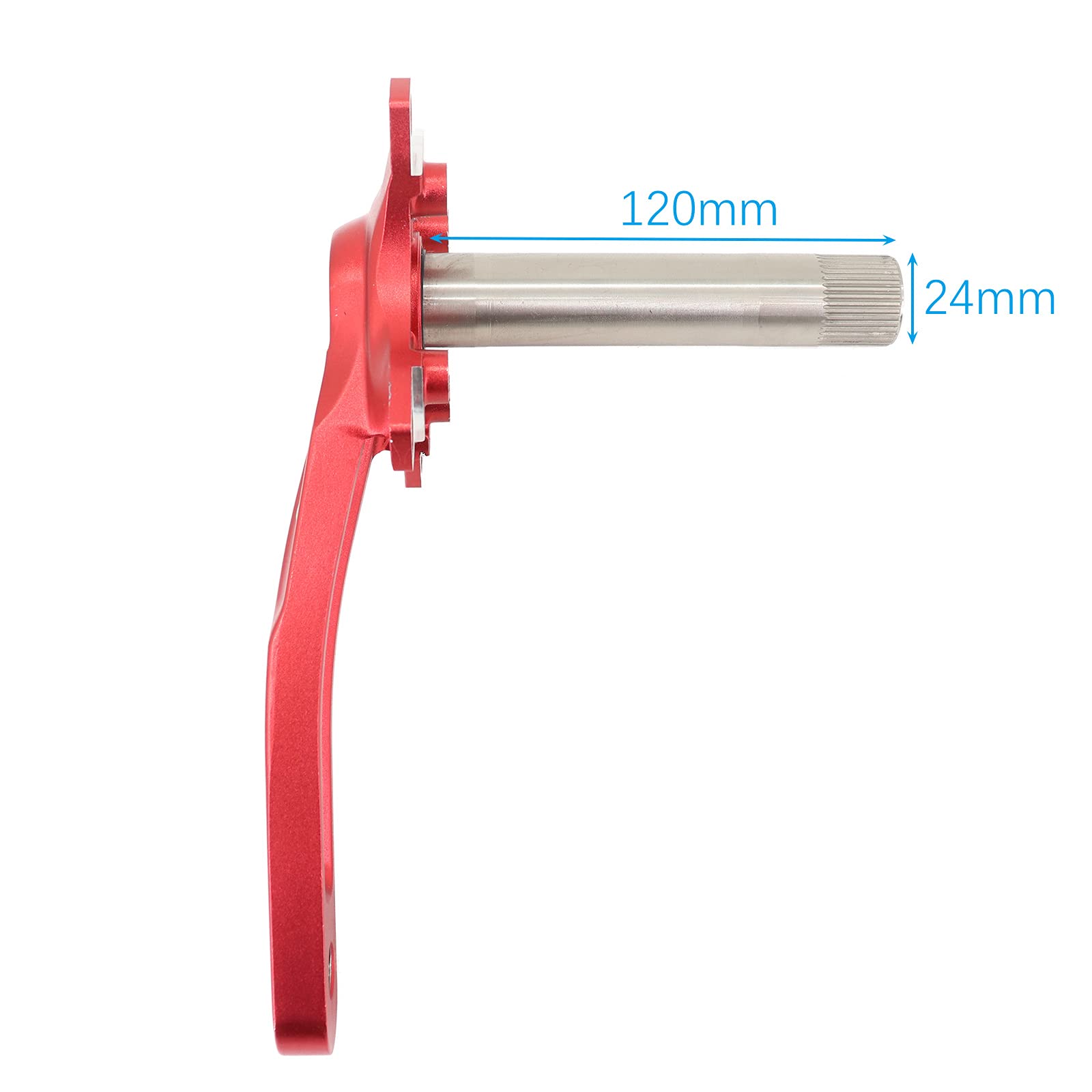 DJC Bike Crankset 104BCD with Bottom Bracket for MTB 1x Speed Crank Set Mountain Bike Black Red Color (Red)