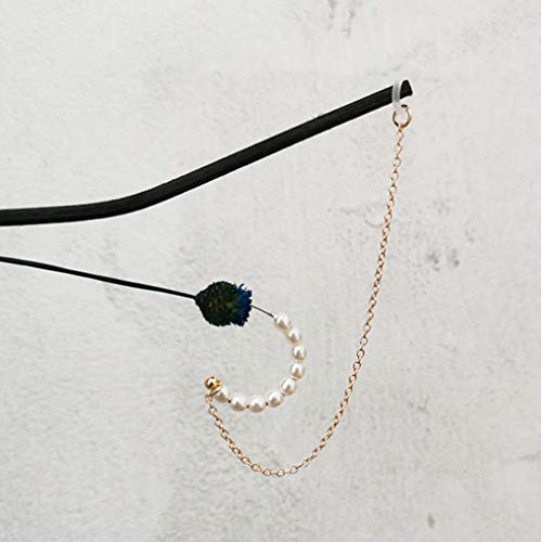 Pearl Hook EarĀ Stud AirpodĀ Earrings Anti Lost Earring Strap for Airpods (Need Ear Hole) Anti Lost Strap for Airpods Pro, Wireless Earphone Holder Strap Compatible for Airpods 1&2&3/Pro