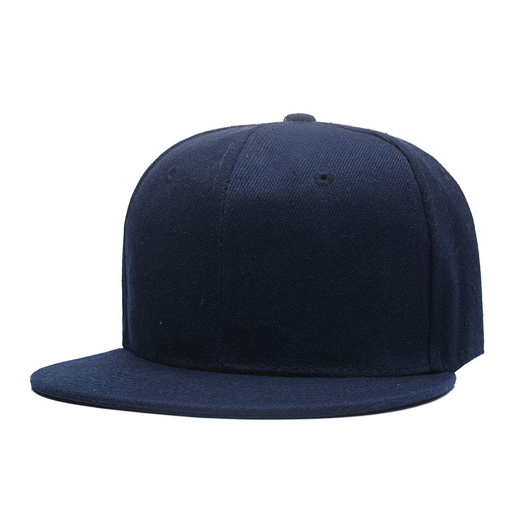 Custom Hat Embroidered Design,Team Christmas Fashion Trucker Hats Adjustable Cotton Flat Brim Hip Hop Men Women Baseball Caps Navy Blue